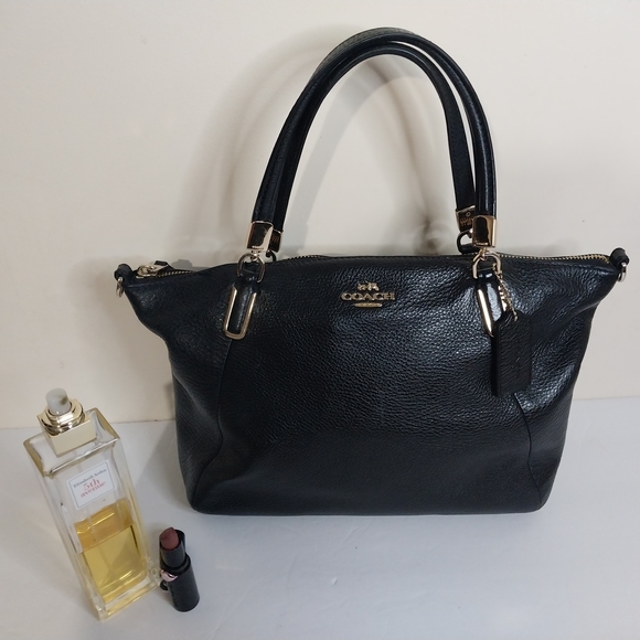 Coach | Bags | Coach Black Leather Tote Bag | Poshmark